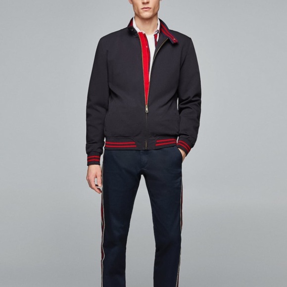 Zara | Jackets & Coats | Zara Men Basic Jacket With Contrasting Details ...